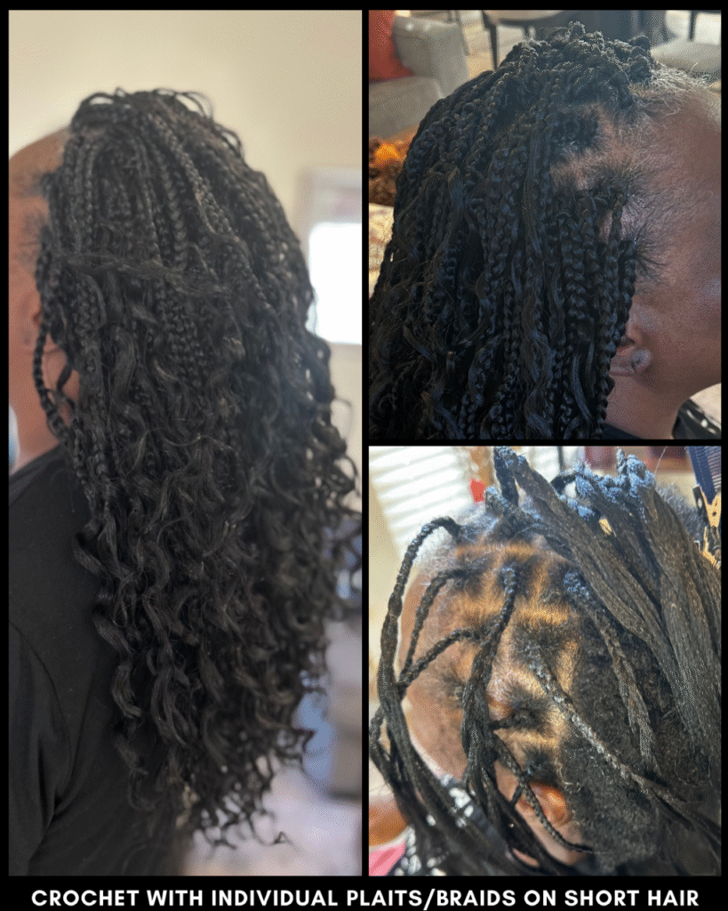 Crochet With Individual Plaits for Short Hair